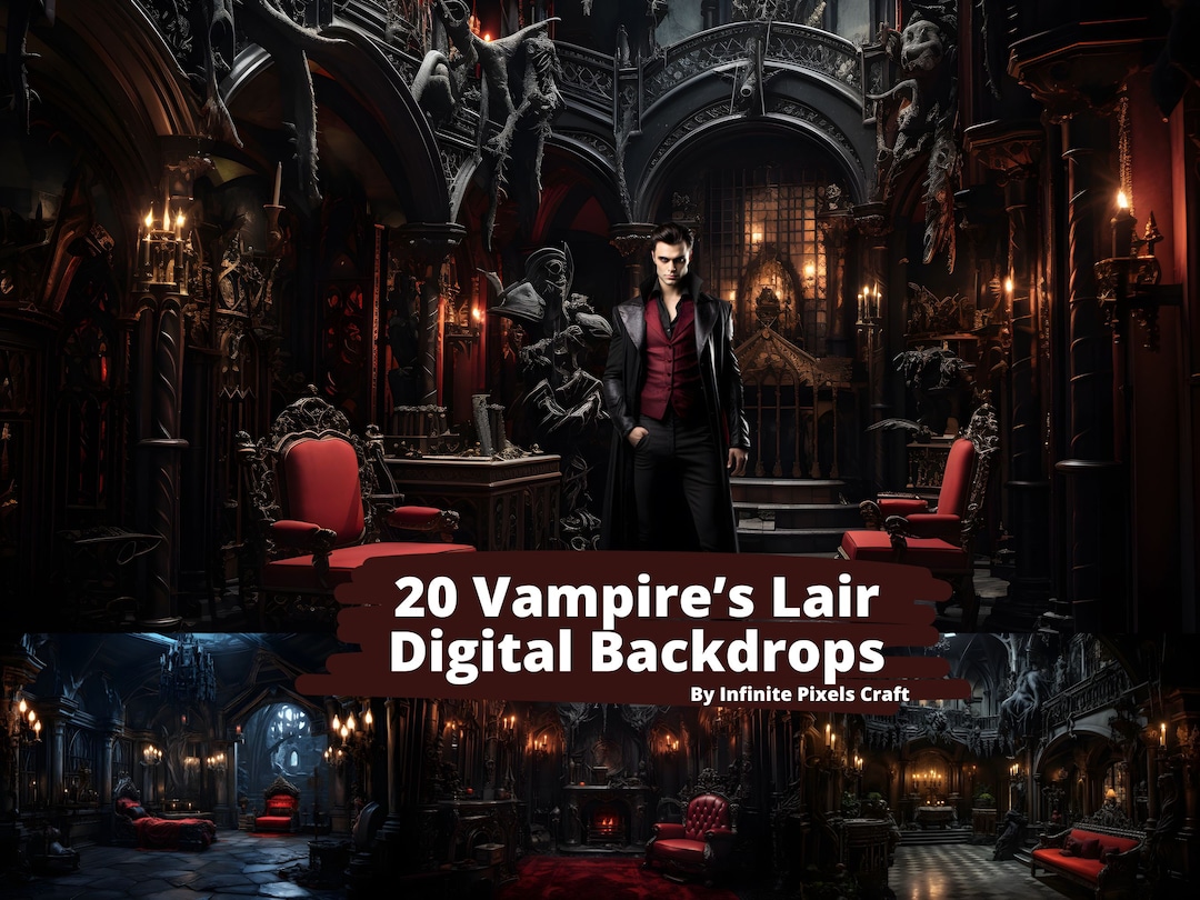 VAMPIRE’S LAIR Halloween Backdrops, Fantastic Backgrounds, Photoshop ...