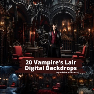VAMPIRE’S LAIR Halloween Backdrops, Fantastic Backgrounds, Photoshop ...