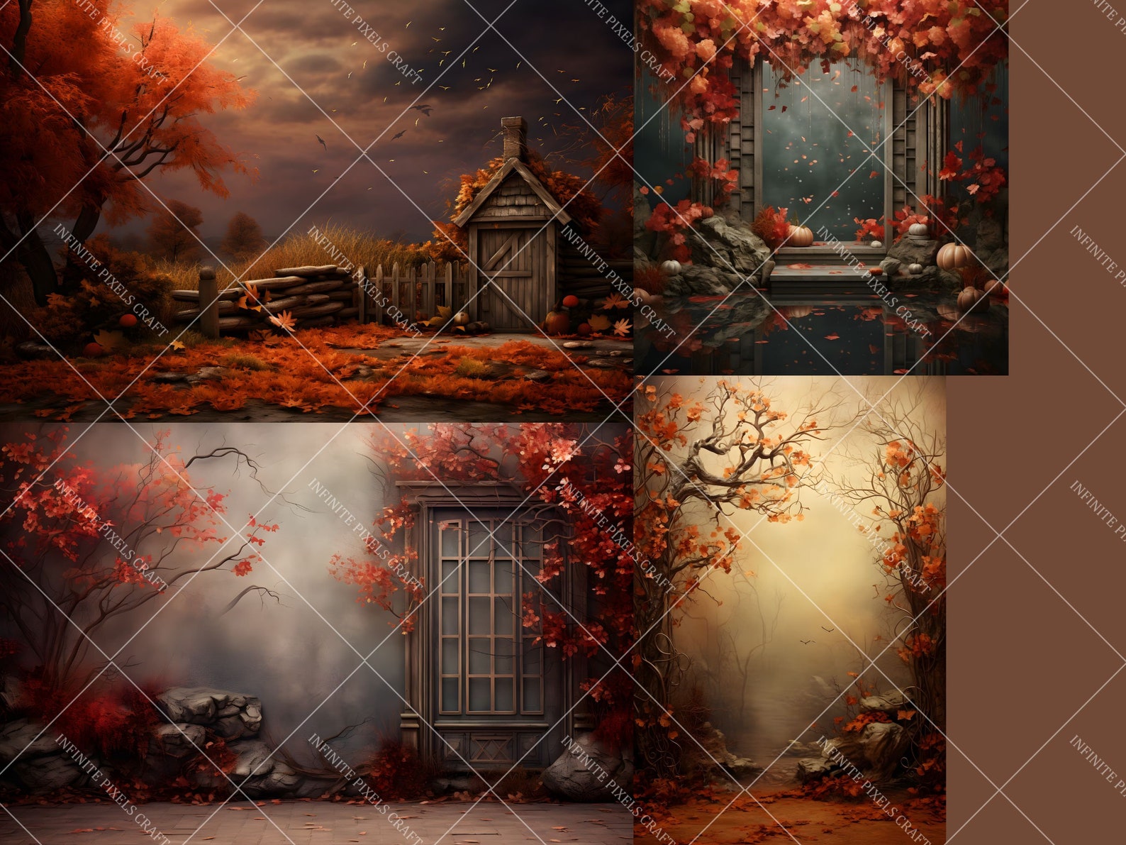 STUNNING BACKDROPS, Autumn Background, Fall Backdrops, 34 Digital ...