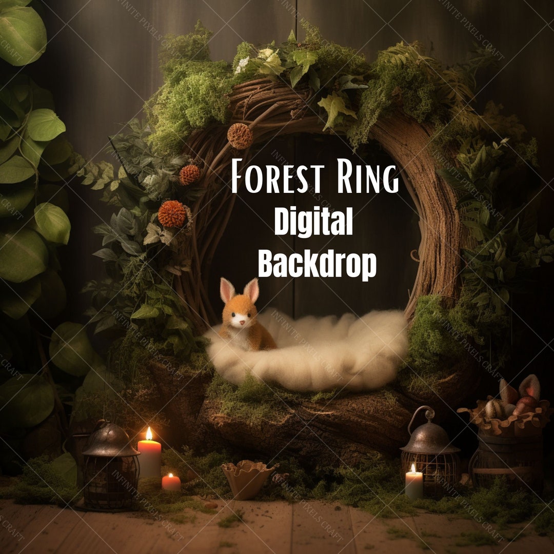 FOREST RING Newborn Digital Backdrop, Kids Photography, Studio ...