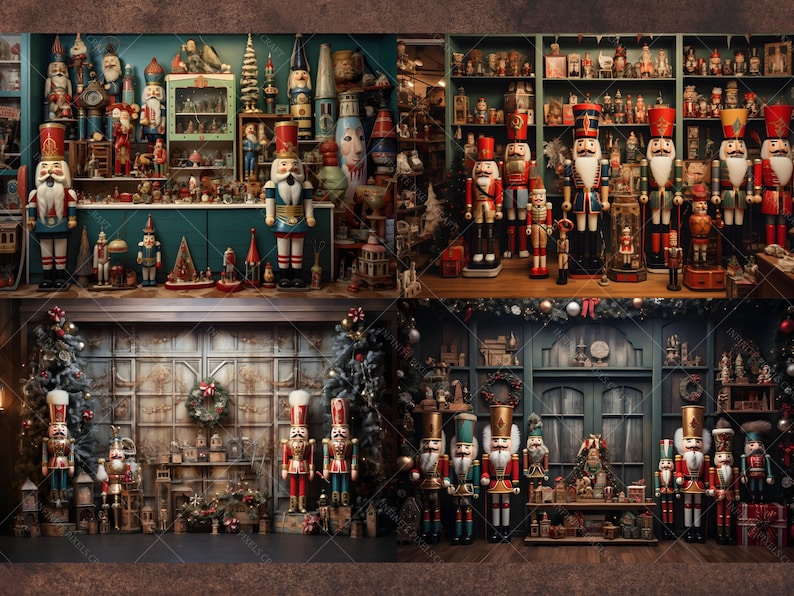 CHRISTMAS NUTCRACKER Digital Backdrops, 12 Holiday Season Backgrounds, Kids Photography, Family ...