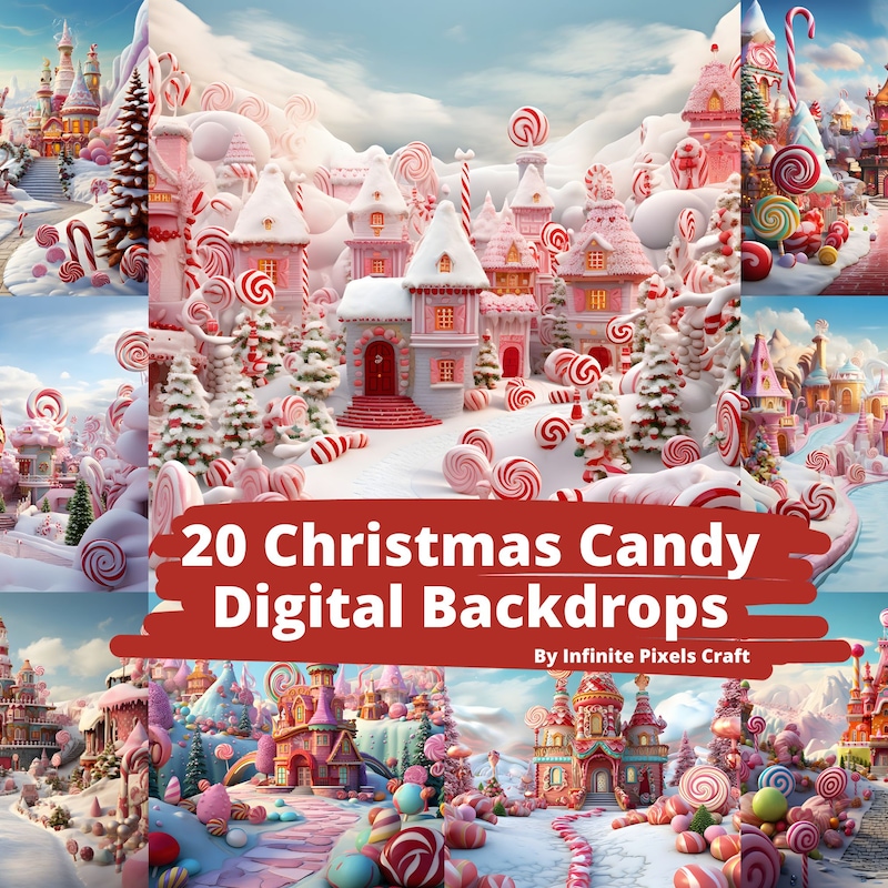 Christmas Candy Backdrop - Etsy