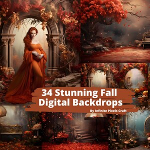 STUNNING BACKDROPS, Autumn Background, Fall Backdrops, 34 Digital ...
