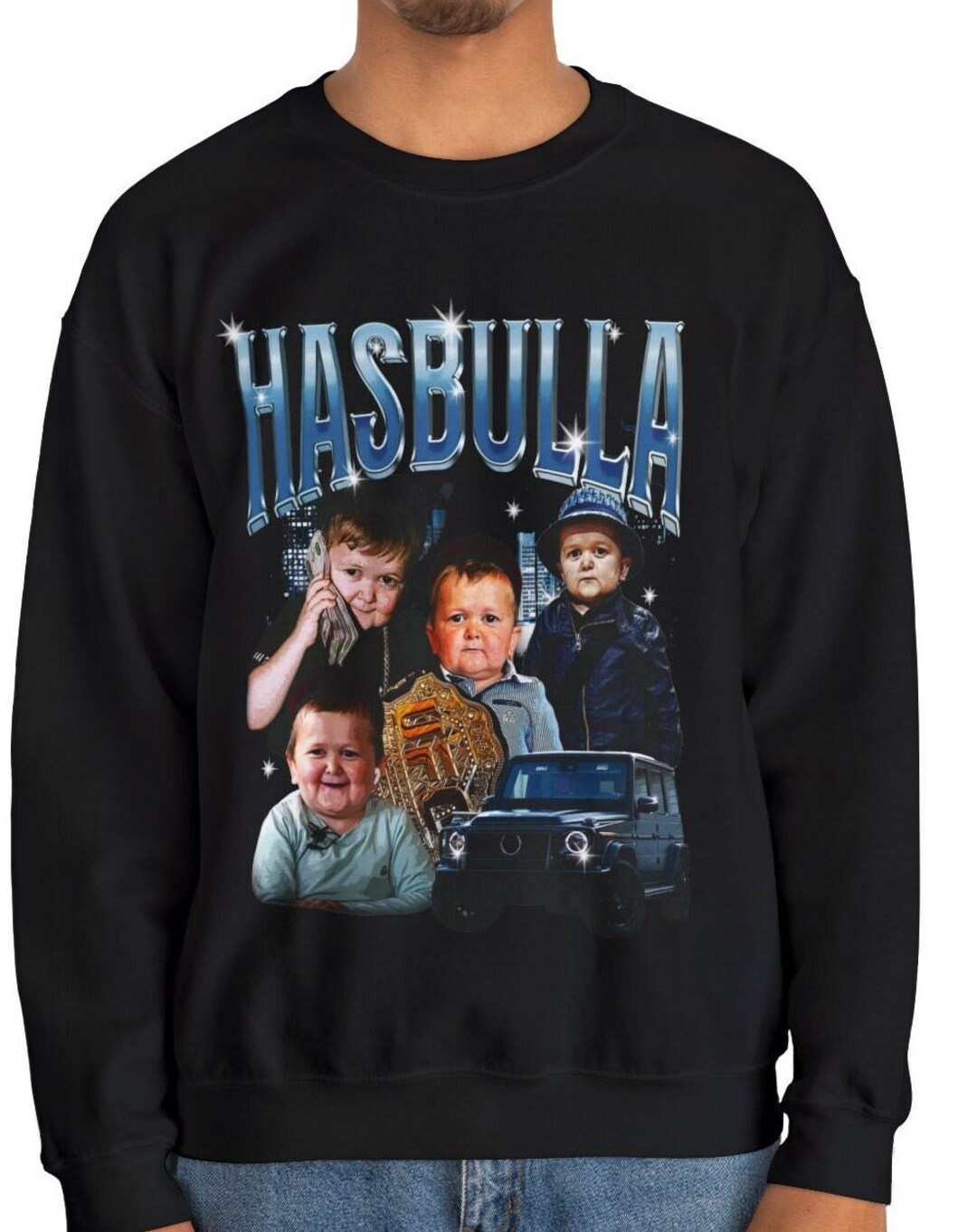 Retro Hasbulla Magomedov Vintage Crewneck Sweatshirt Funny - Etsy