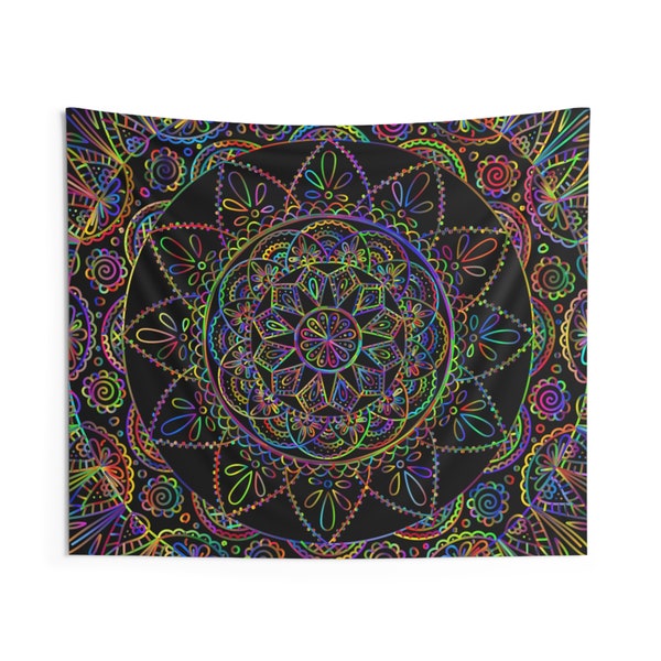 Psychedelic Tapestry - Etsy