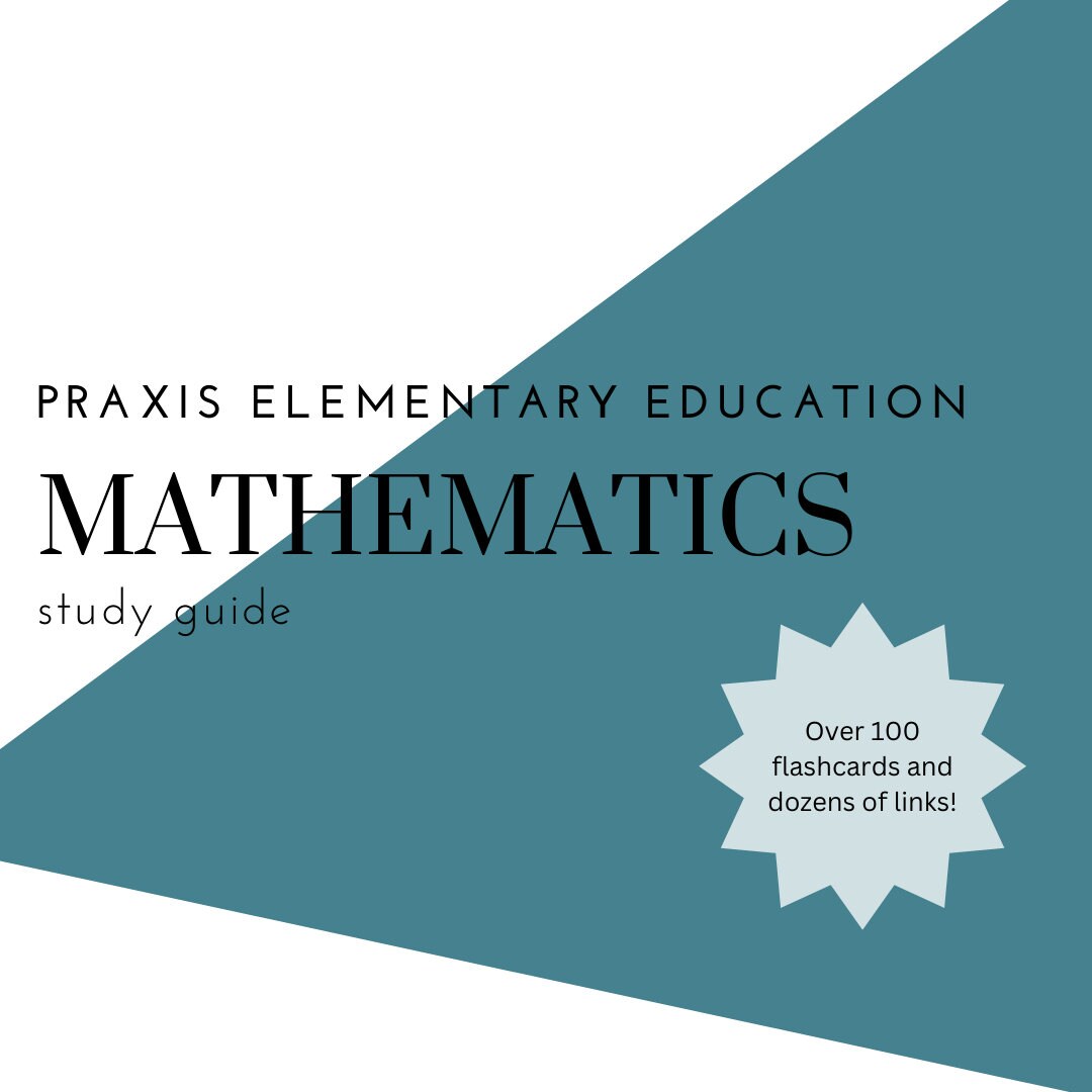 Flash Cards Math Praxis II Elementary Education 5001/5003 - Etsy