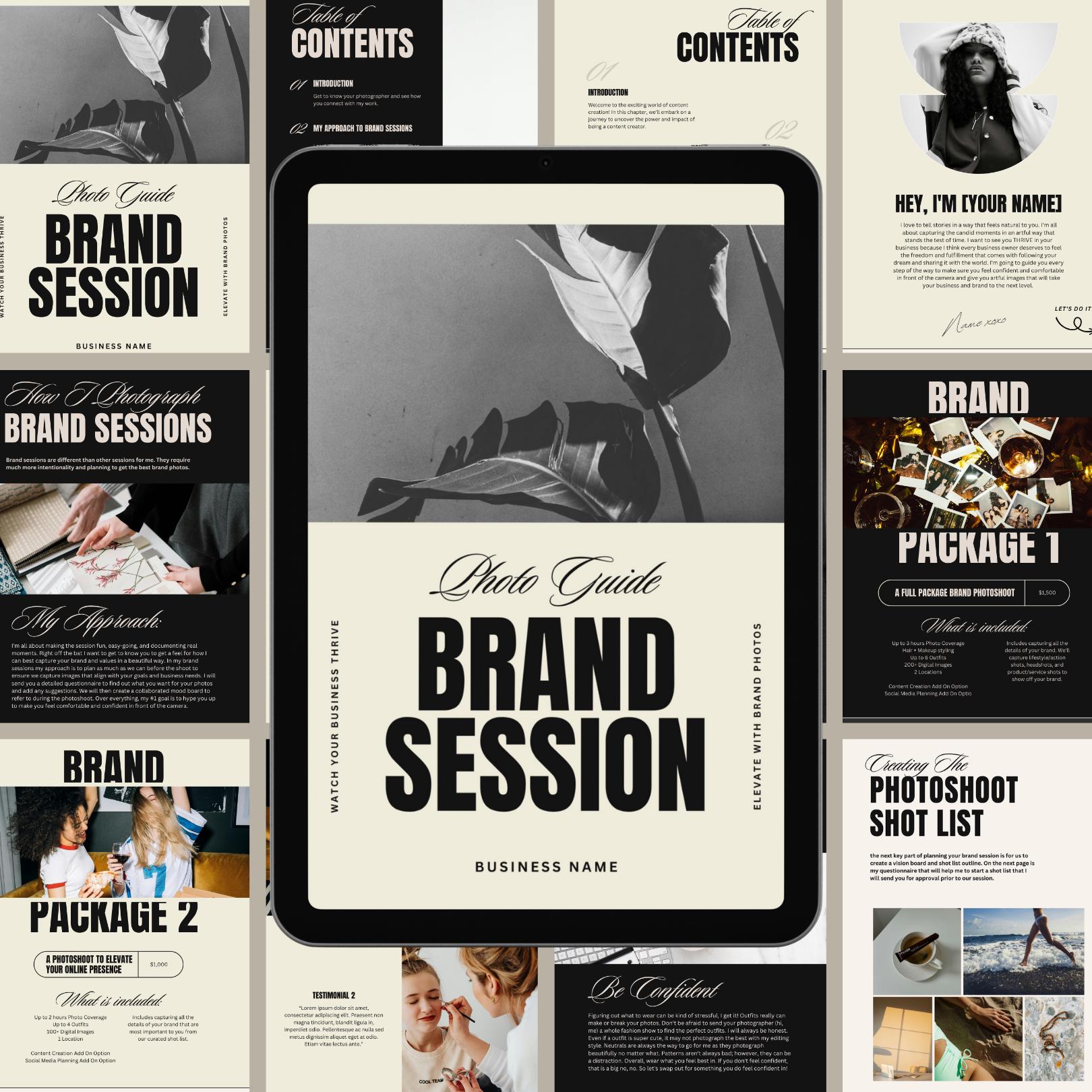 Minimalist Brand Photography Guide Template, Canva Magazine (editable ...