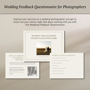 Wedding Photography Client Feedback Questionnaire (copy & Paste) - Etsy