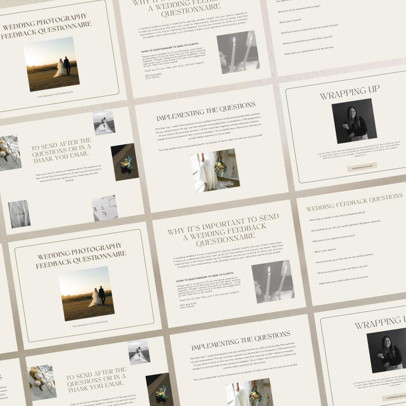 Wedding Photography Client Feedback Questionnaire (copy & Paste) - Etsy