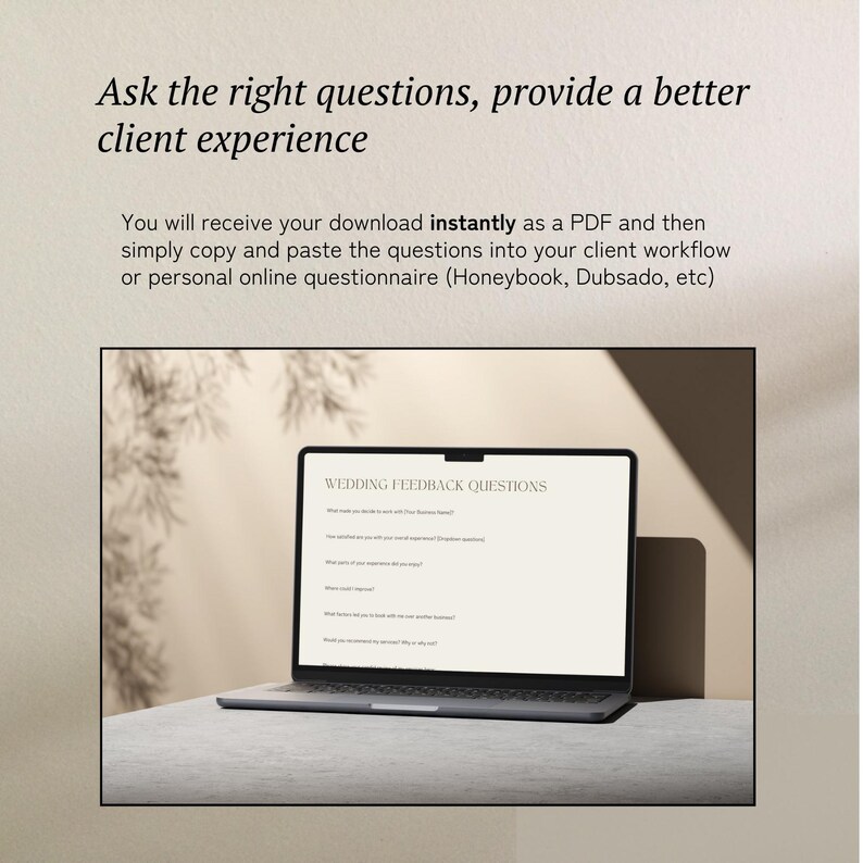 Wedding Photography Client Feedback Questionnaire (copy & Paste) - Etsy