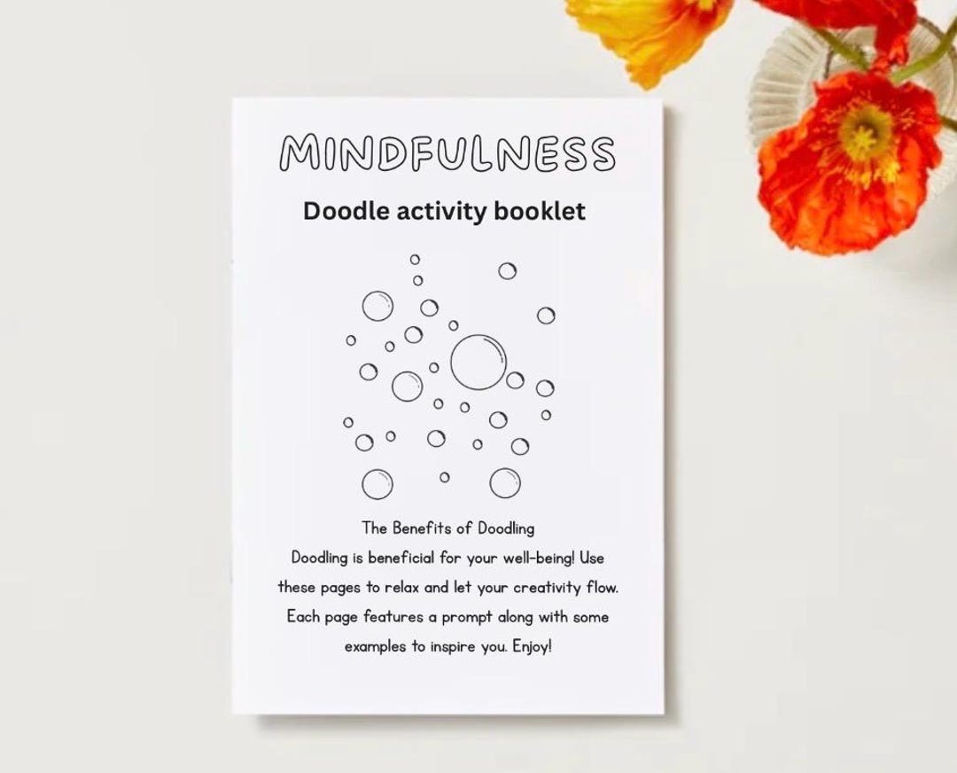Mindfulness Doodle Booklet | Printable Self-care Activity | Relaxation ...
