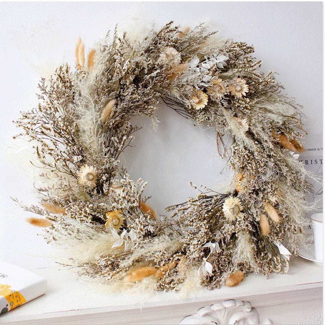 Lu Home the Earthy Floral Wildflower Wreath 22 Natural Wreath, Handmade ...