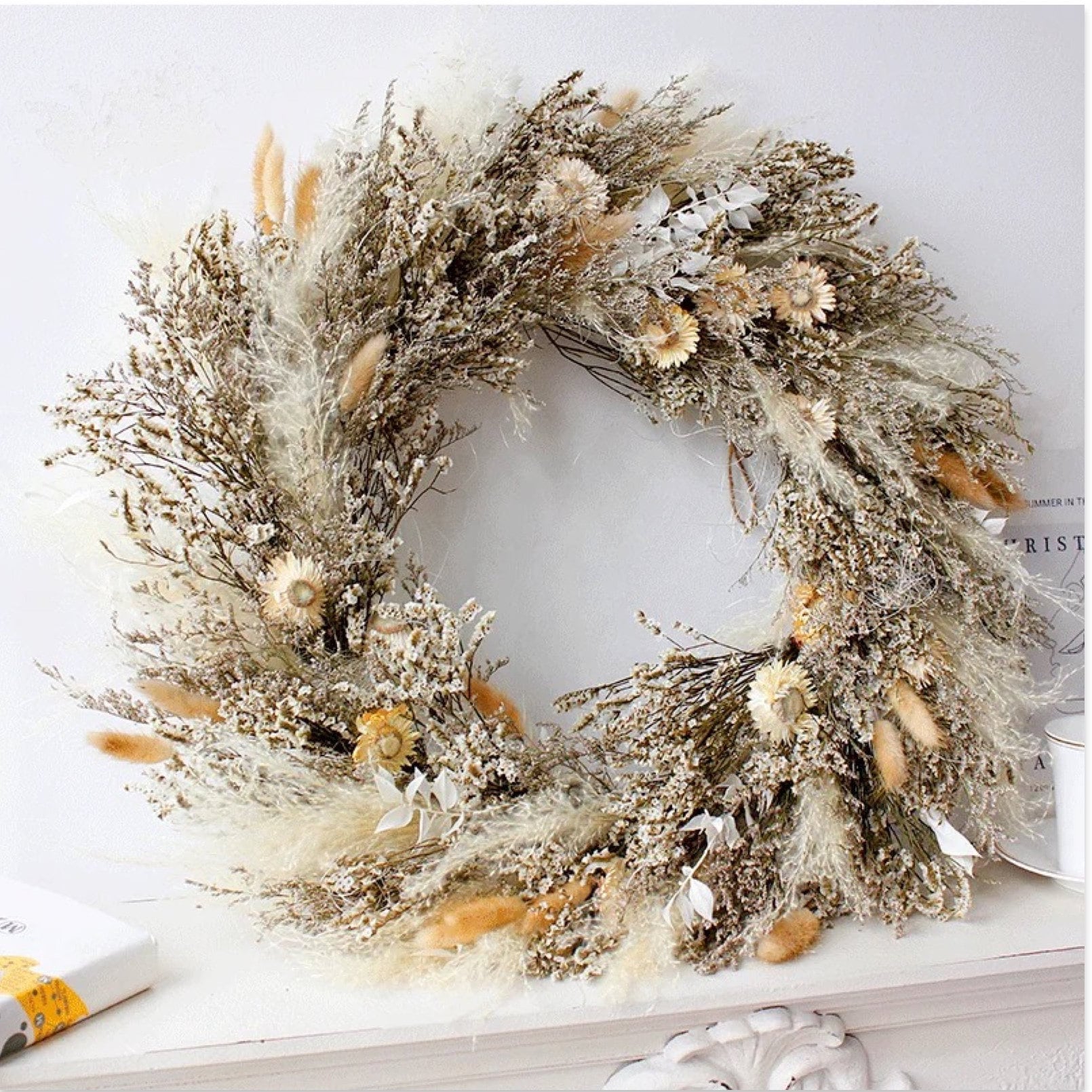 Lu Home the Earthy Floral Wildflower Wreath 22 Natural Wreath, Handmade ...