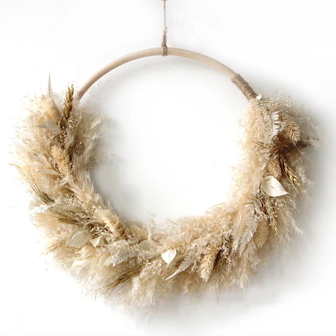 Lu Home the Boho Pampas Halo Wreath 22 Boho Home Decor, Pampas Grass ...
