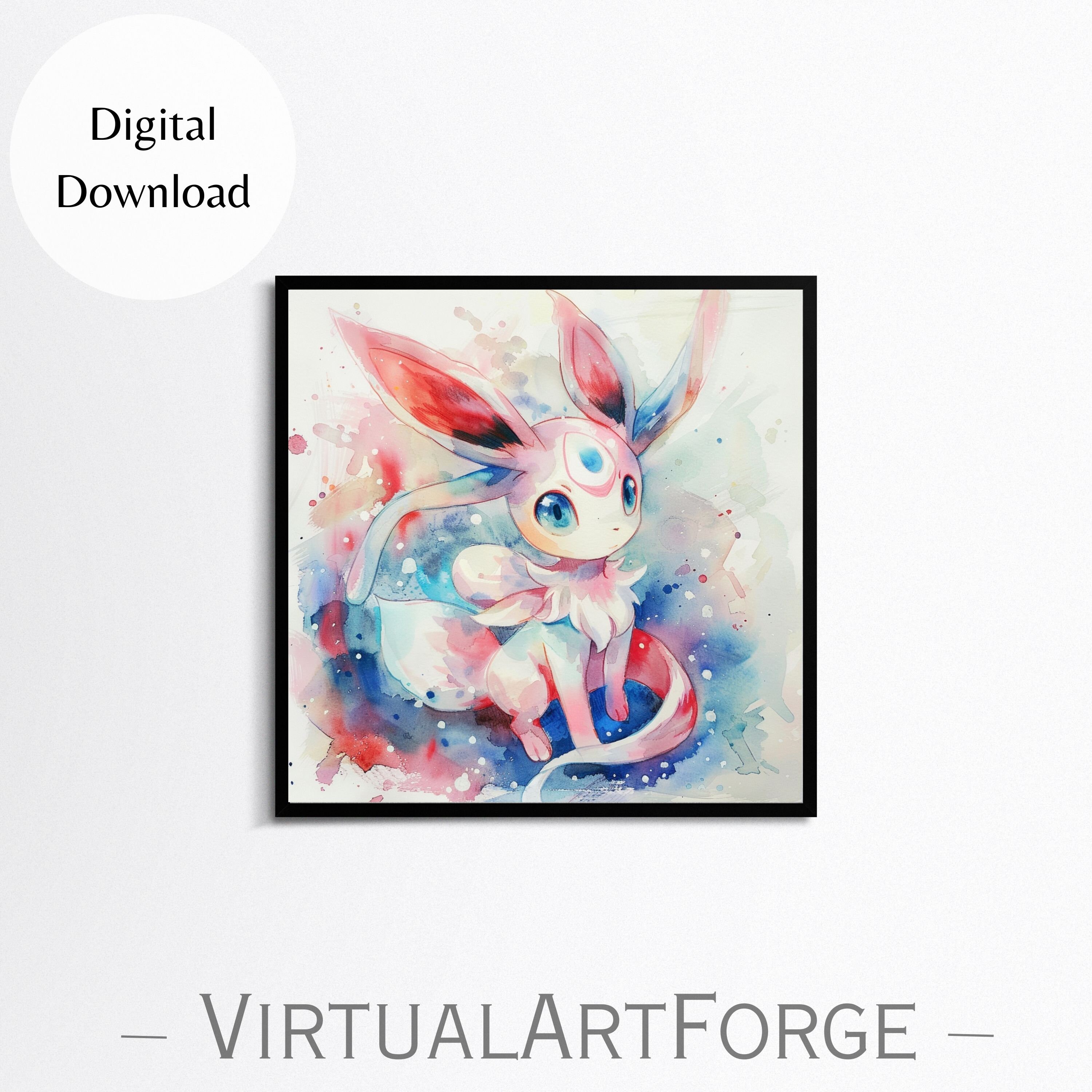 Eeveelution Watercolor Set, Pokemon Watercolor Prints, Pokemon Prints ...
