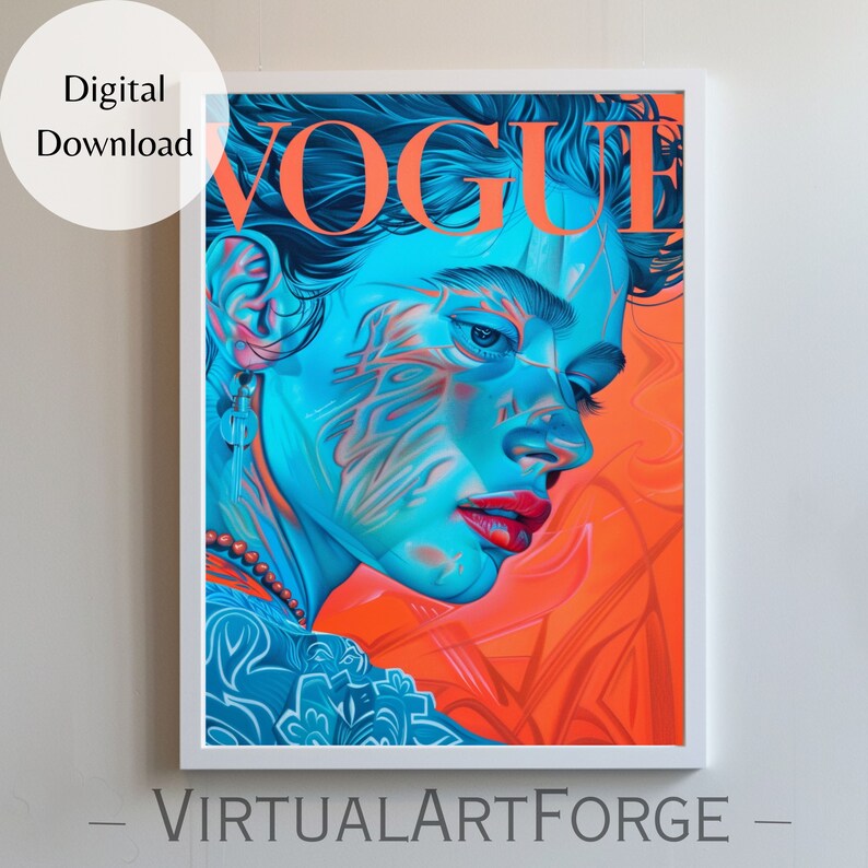 Set of 9 Vogue Fashion Magazine Covers, Vogue Prints, Fashion Magazine ...