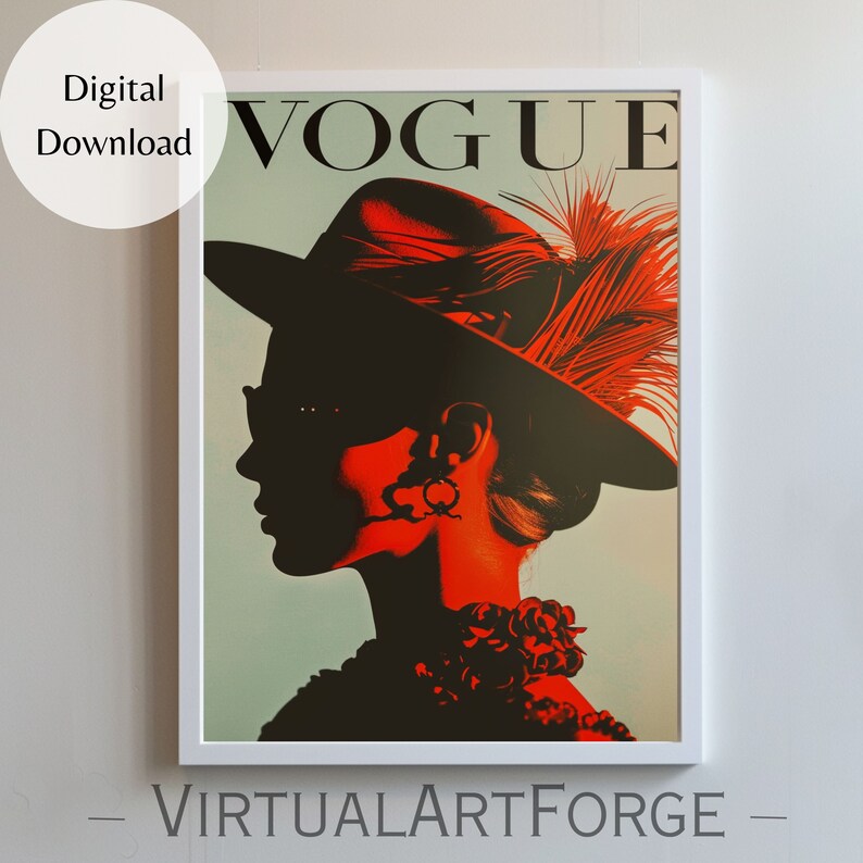 Set of 9 Vogue Fashion Magazine Covers, Vogue Prints, Fashion Magazine ...