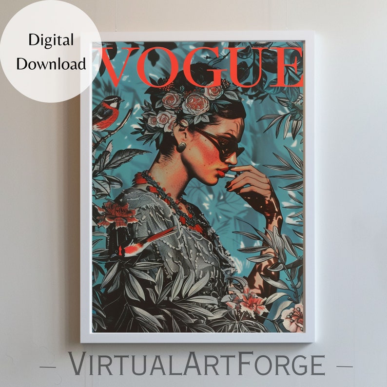 Set of 9 Vogue Fashion Magazine Covers, Vogue Prints, Fashion Magazine ...