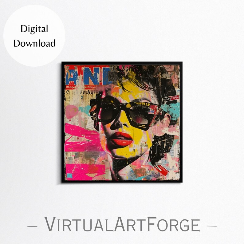 Retro Pop Art Bundle, Pop Art Print, Retro Wall Art, Vintage Pop Art ...