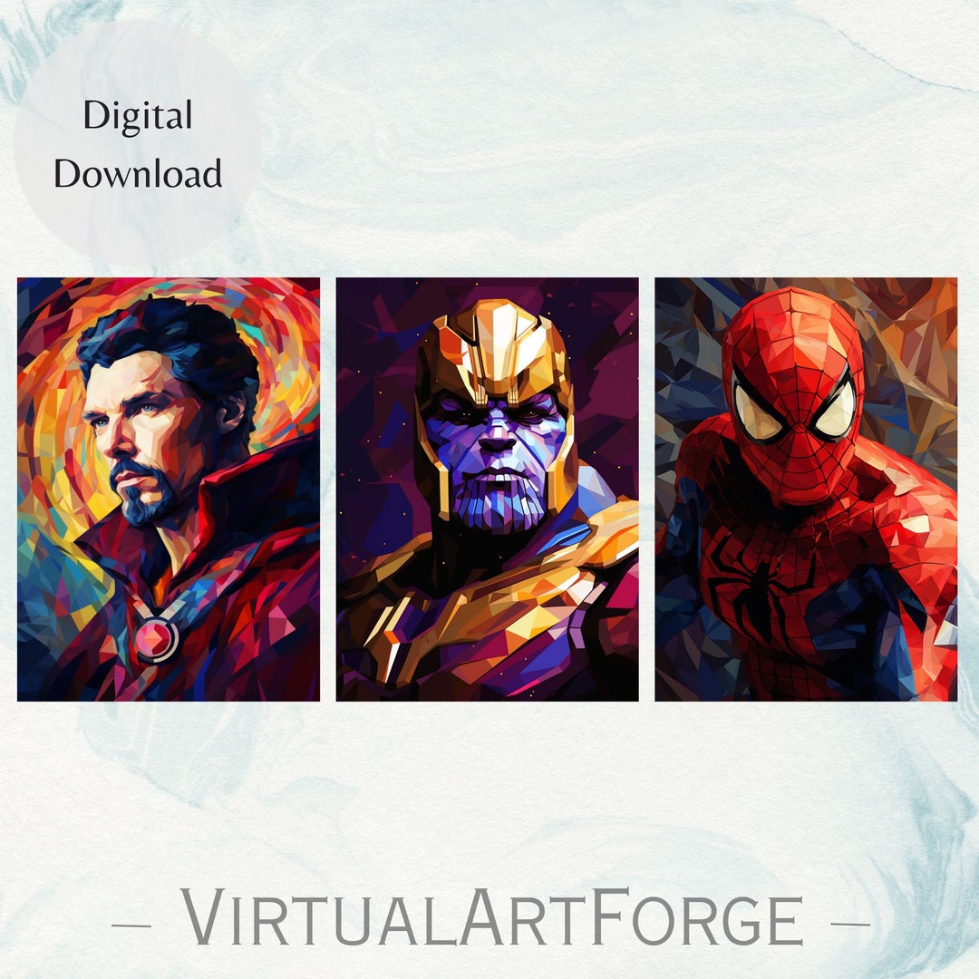 Marvel Superhero Print, Marvel Character Prints, Spiderman Print ...