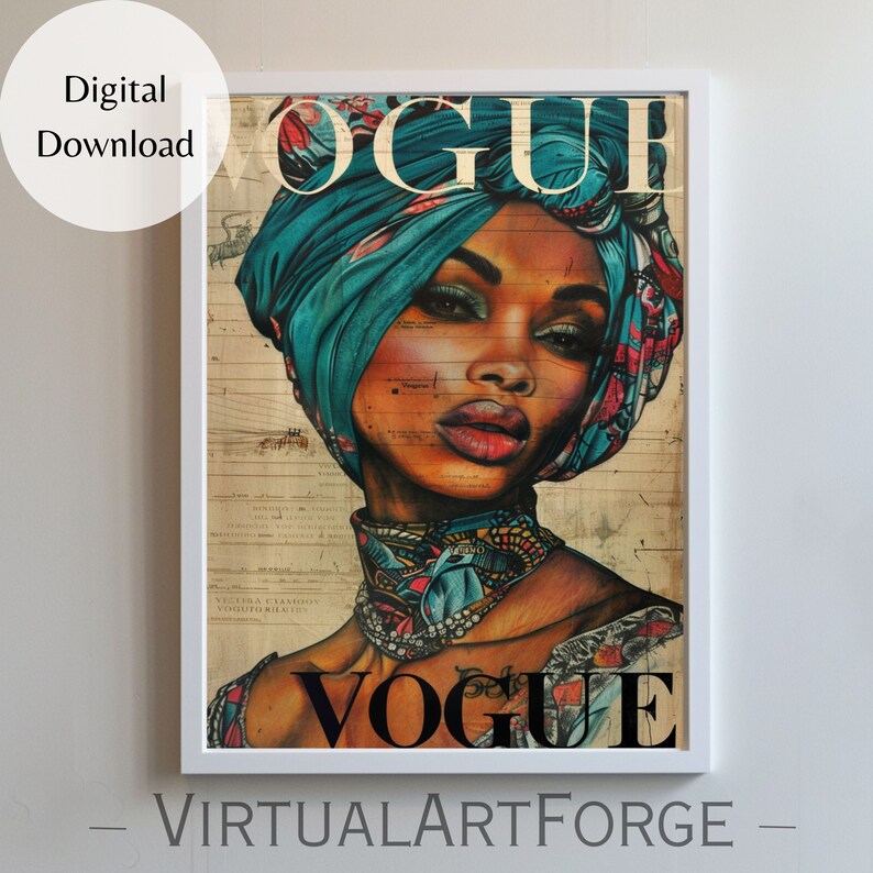 Set of 9 Vogue Fashion Magazine Covers, Vogue Prints, Fashion Magazine ...
