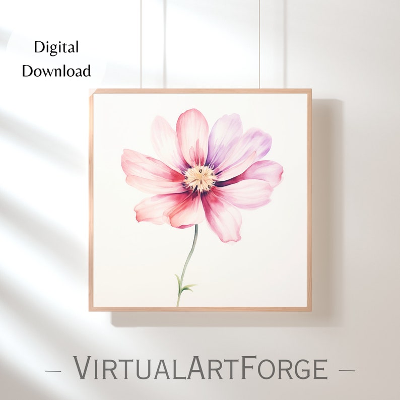 Watercolor Flower Set, Single Watercolor Flowers, Pastel Color Flowers ...