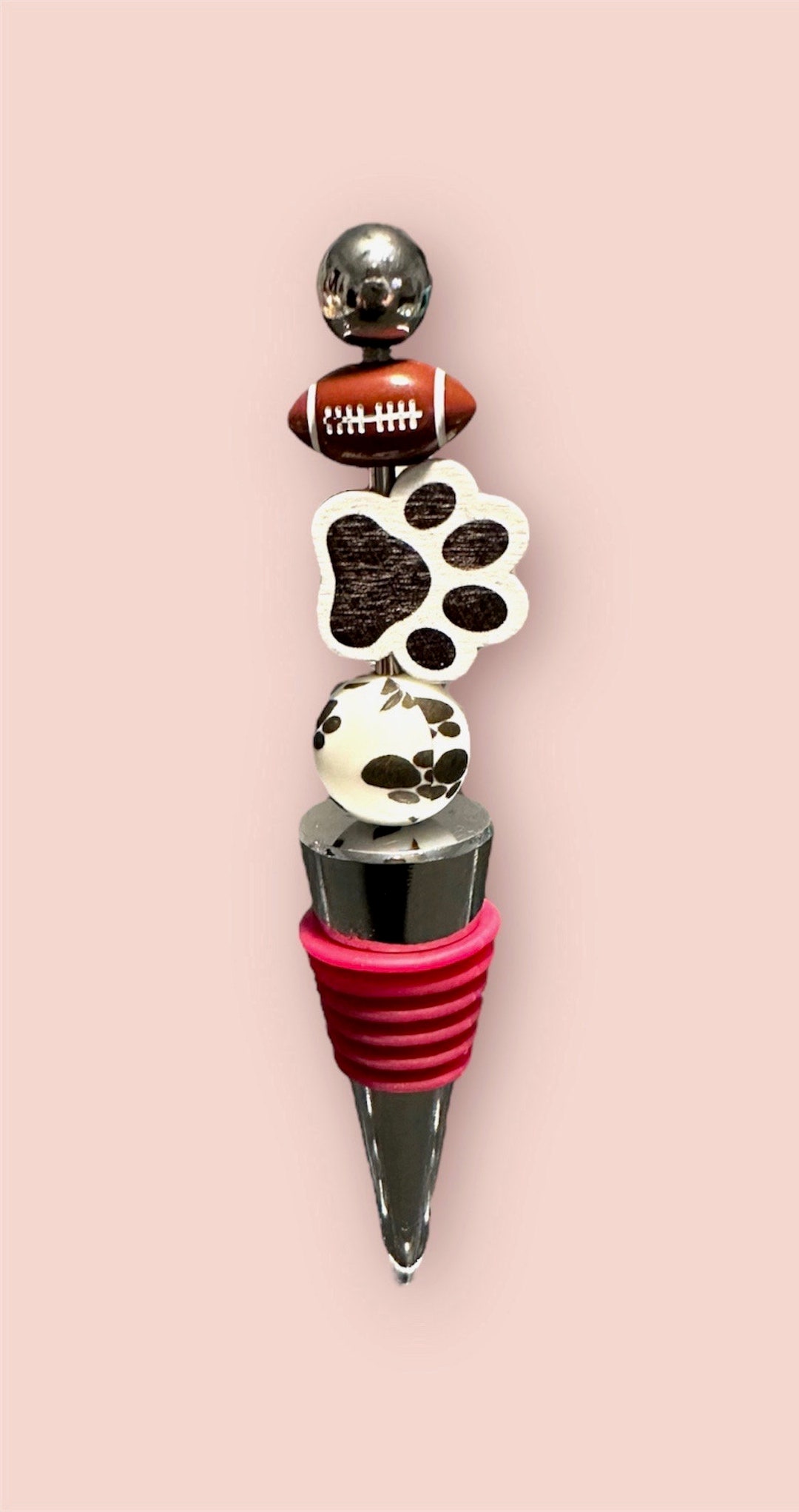 Football Paw Print Wine Cork - Etsy