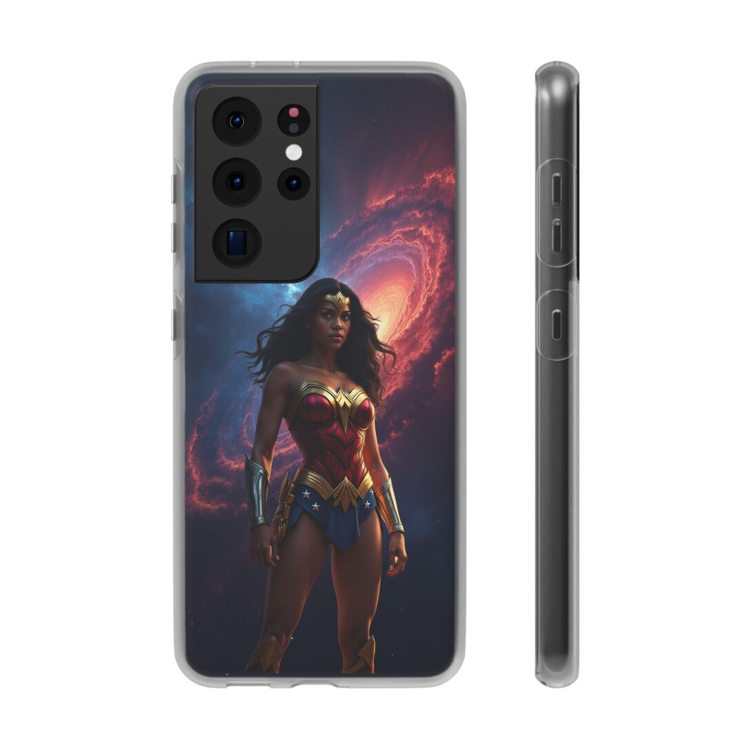 Flexi Cases, Black Wonder Woman Flexible Android Phone Case, Superhero ...