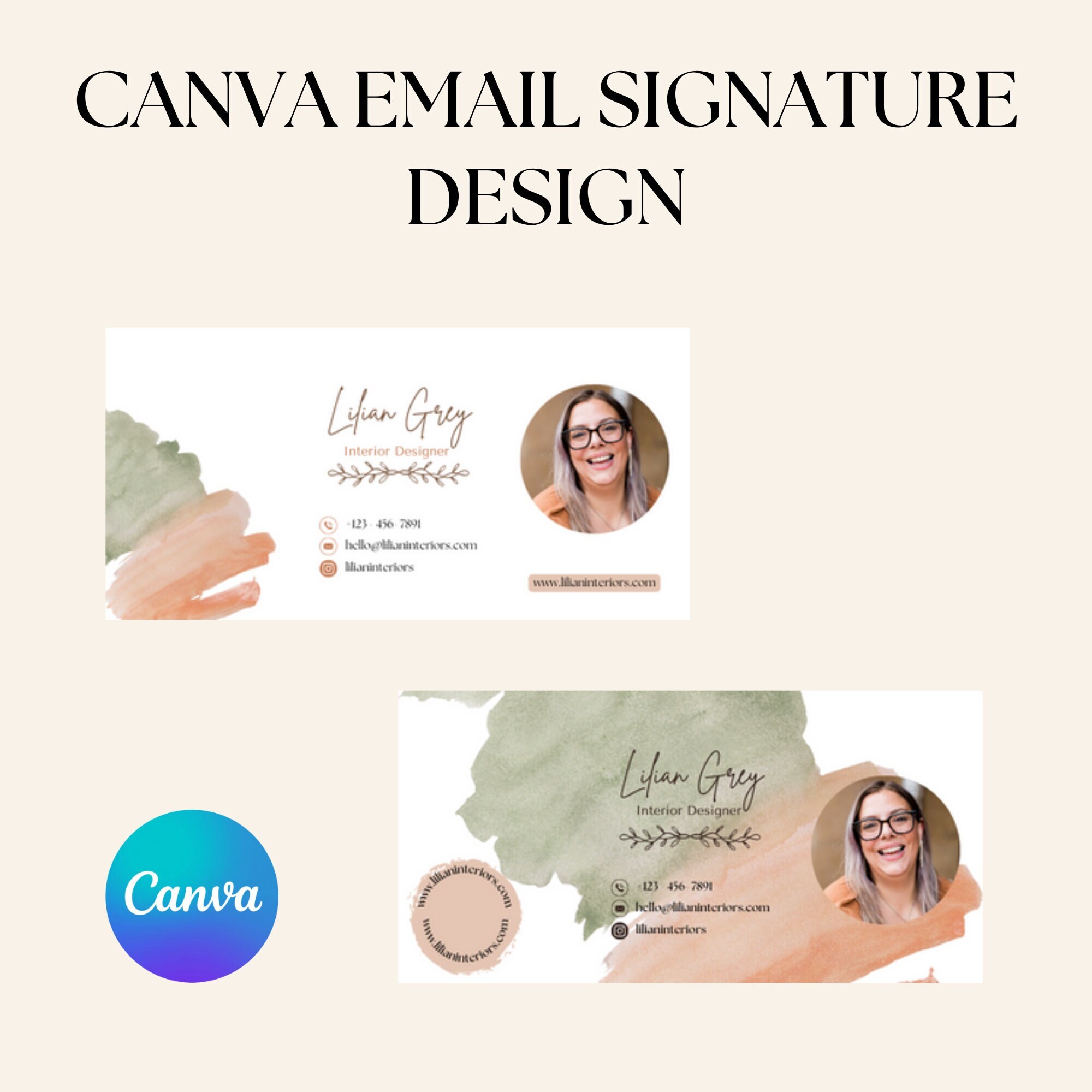 Canva Email Signature Template| Email Signature Template Design ...