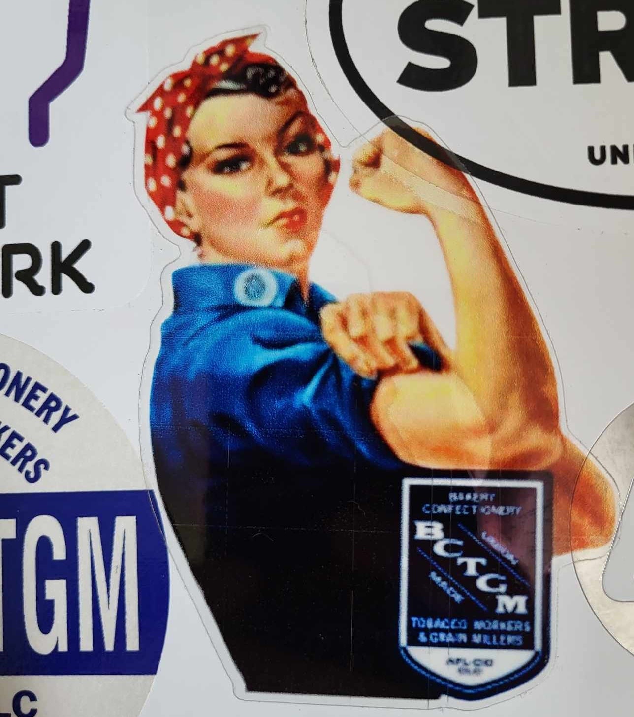 Rosie the Riveter Union Logo Sticker - Etsy