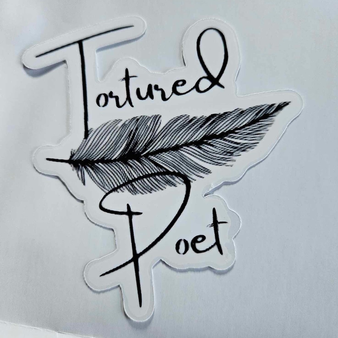 Tortured Poet Sticker Transparent - Etsy