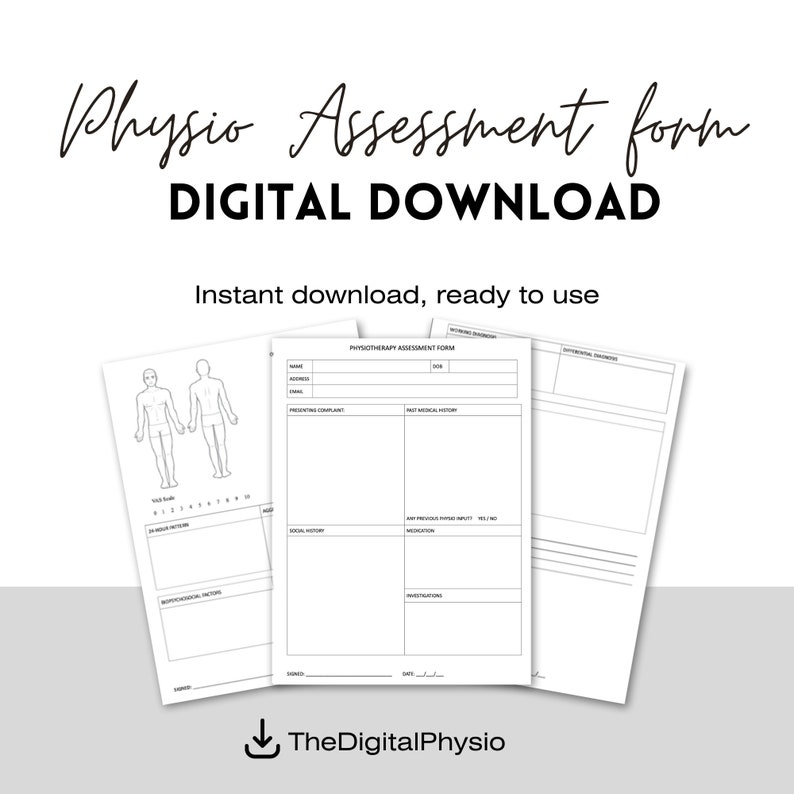 Physiotherapy Assessment Template – Musculoskeletal Physio Form ...