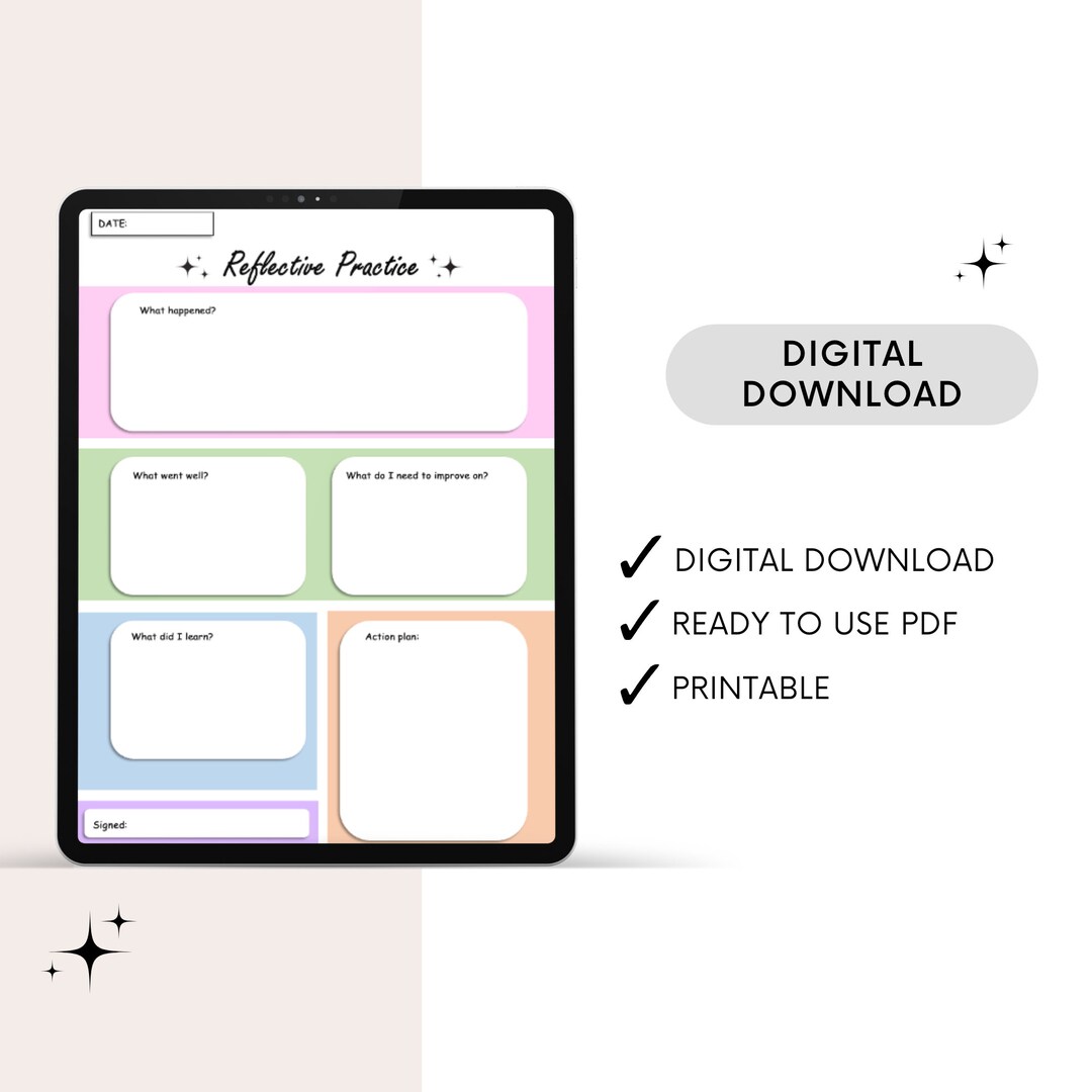 DIGTIAL DOWNLOAD REFLECTION Template- for Healthcare Professionals ...