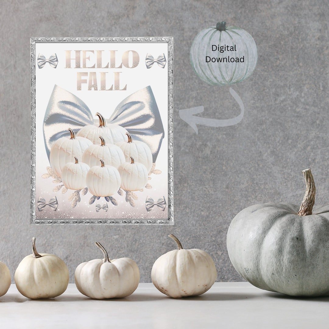 Hello Fall Print Fall Wall Art Fall Prints Fall Digital - Etsy