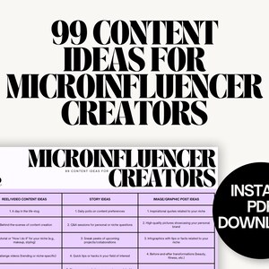 99 Micro-influencer Content Ideas Social Media Strategy Reels/stories ...