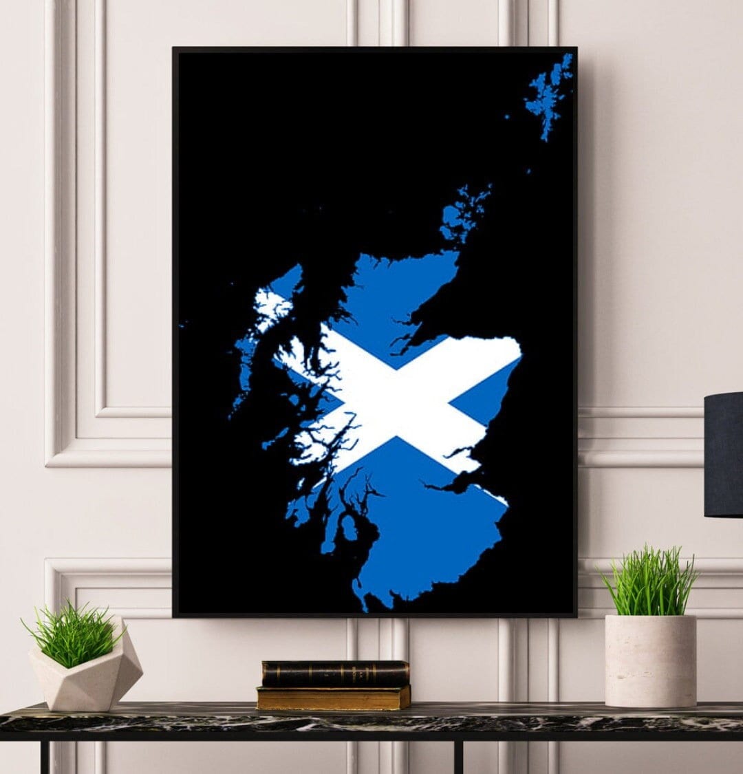 Scotland Flag Map Framed/unframed A5 A4 A3 A2 A1 Poster Best - Etsy