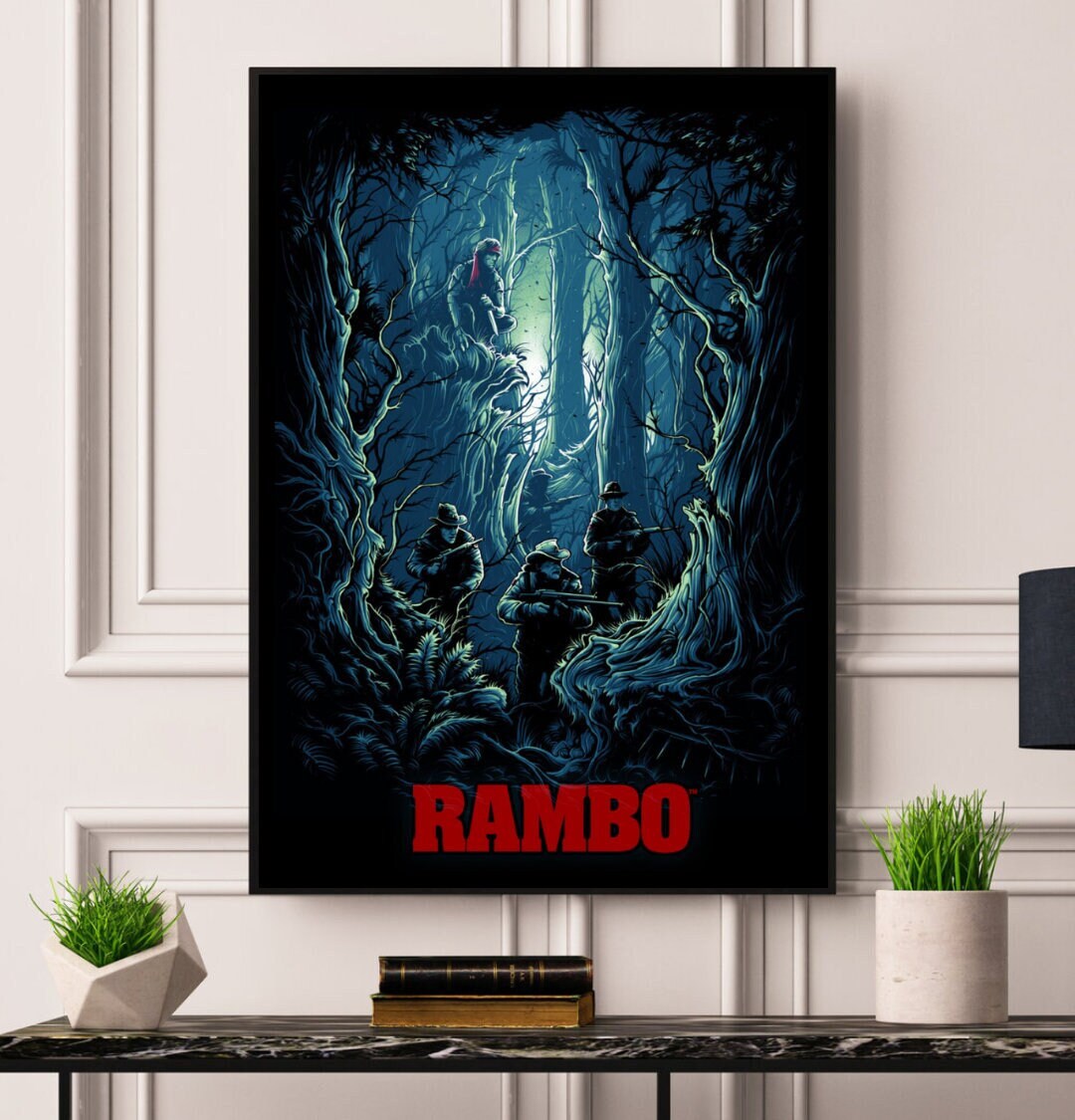 Rambo First Blood Framed/unframed A5 A4 A3 A2 A1 Poster Best Print ...