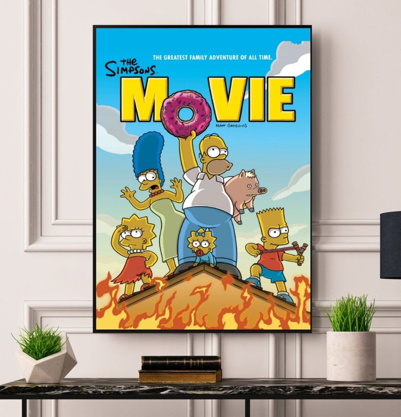 The Simpsons Movie Framed/unframed A5 A4 A3 A2 A1 Poster Best Print ...