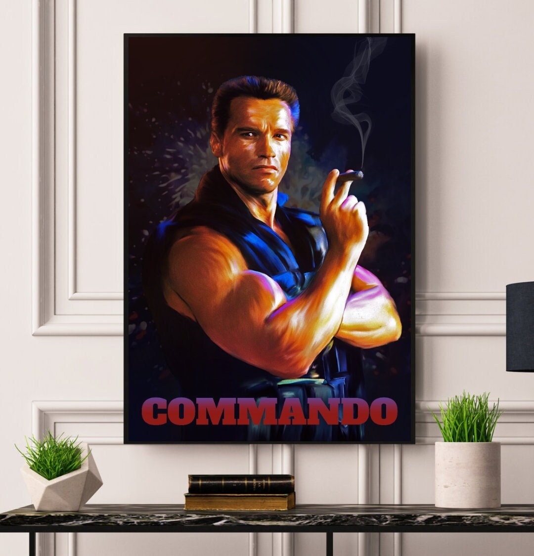 Arnold Schwarzenegger Commando Movie Poster Framed/unframed A5 A4 A3 A2 ...
