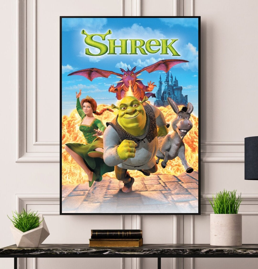 Shrek Version 1 Poster Framed/unframed A5 A4 A3 A2 A1 Poster Best Print ...