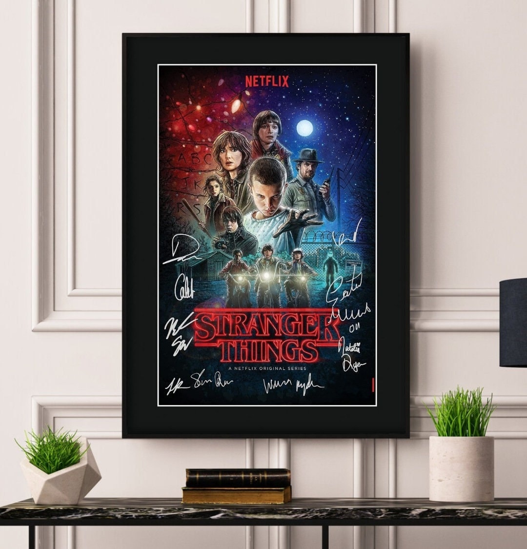 Stranger Things Season 1 Autographed Poster Framed/unframed A5 A4 A3 A2 ...