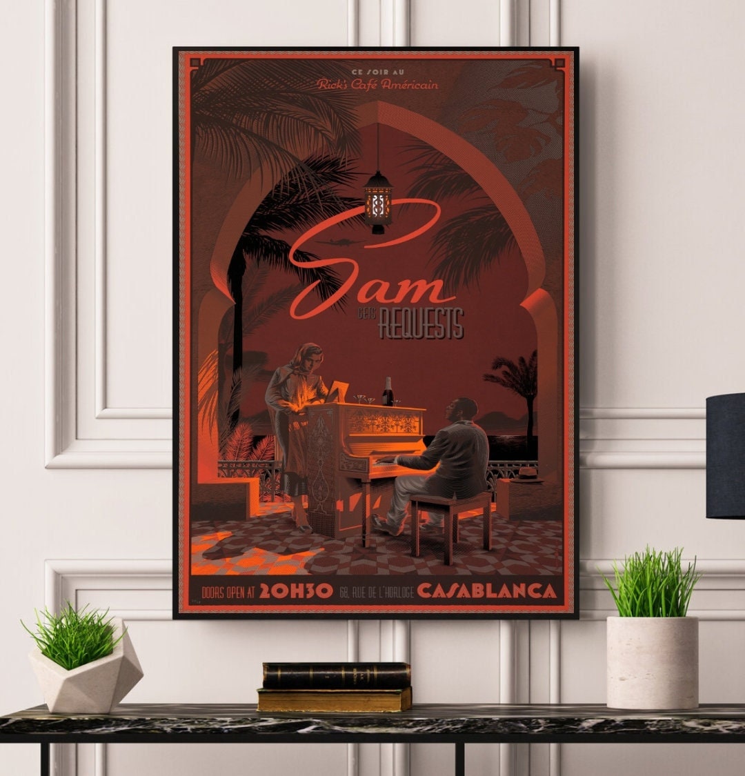 Casablanca Movie Poster Framed/unframed A5 A4 A3 A2 A1 Poster Best ...
