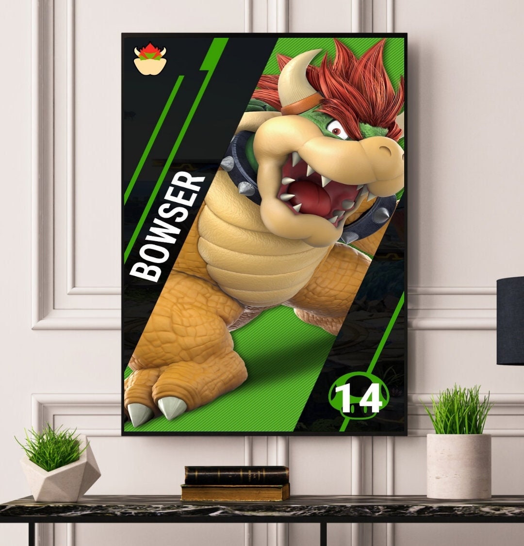 Bowser Super Smash Bros Framed/unframed A5 A4 A3 A2 A1 Poster - Etsy