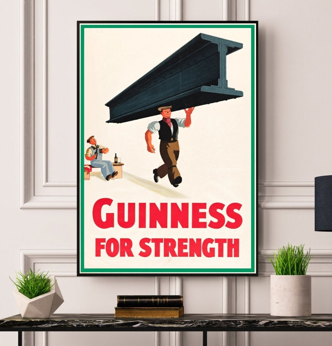 Guinness for Strength Poster Framed/unframed A5 A4 A3 A2 A1 Poster Best ...