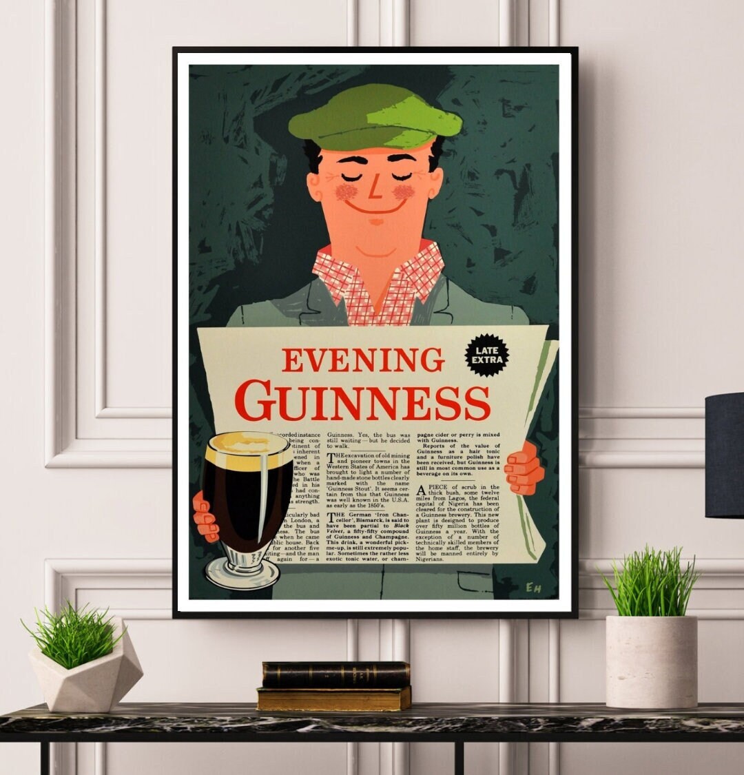 Guinness Evening Guinness Framed/unframed A5 A4 A3 A2 A1 Poster Best ...