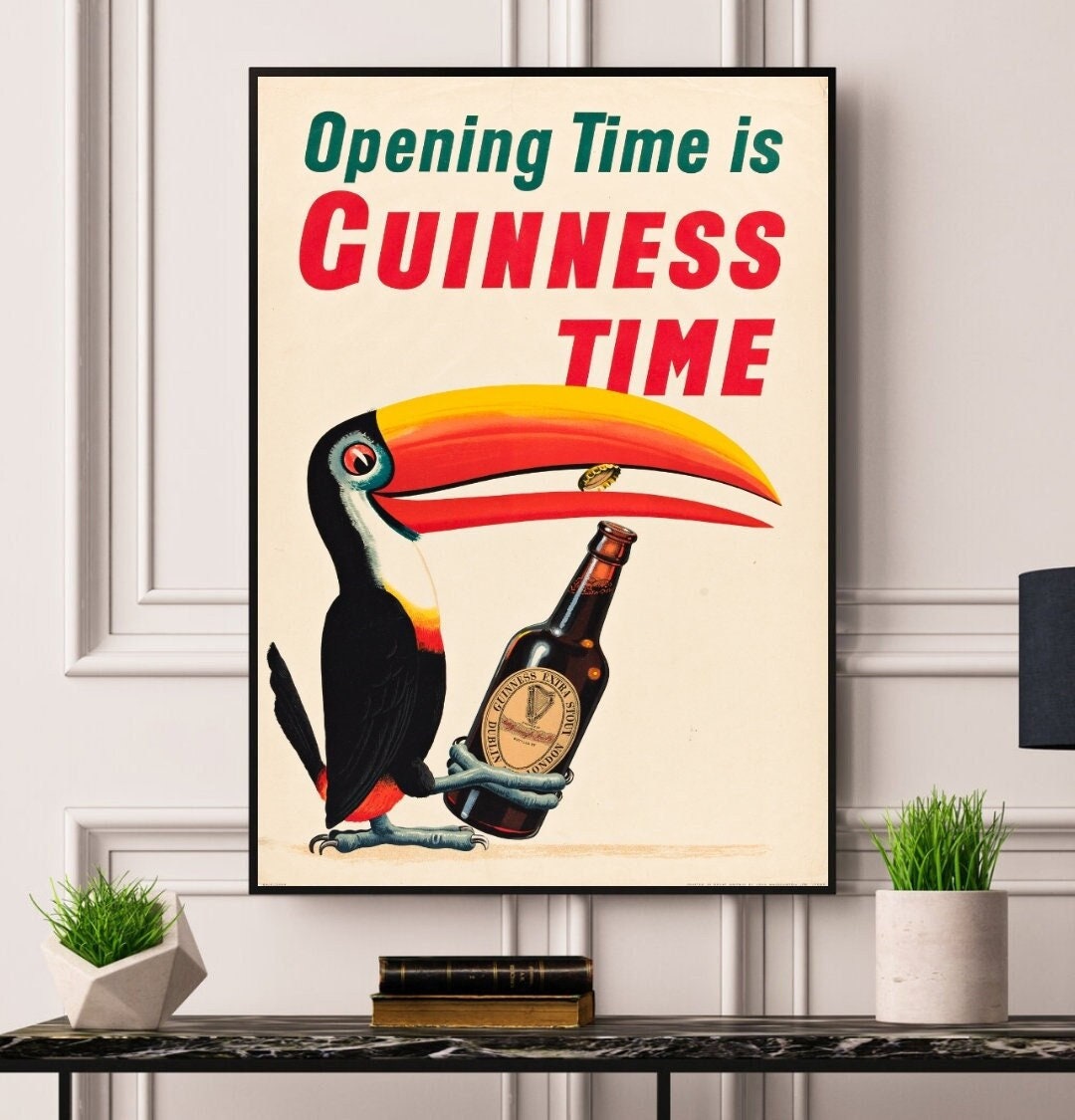 Guinness Opening Time is Guinness Time Framed/unframed A5 A4 A3 A2 A1 ...