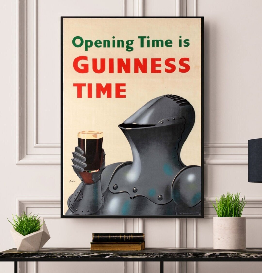 Guinness Opening Time is Guinness Time Framed/unframed A5 A4 A3 A2 A1 ...