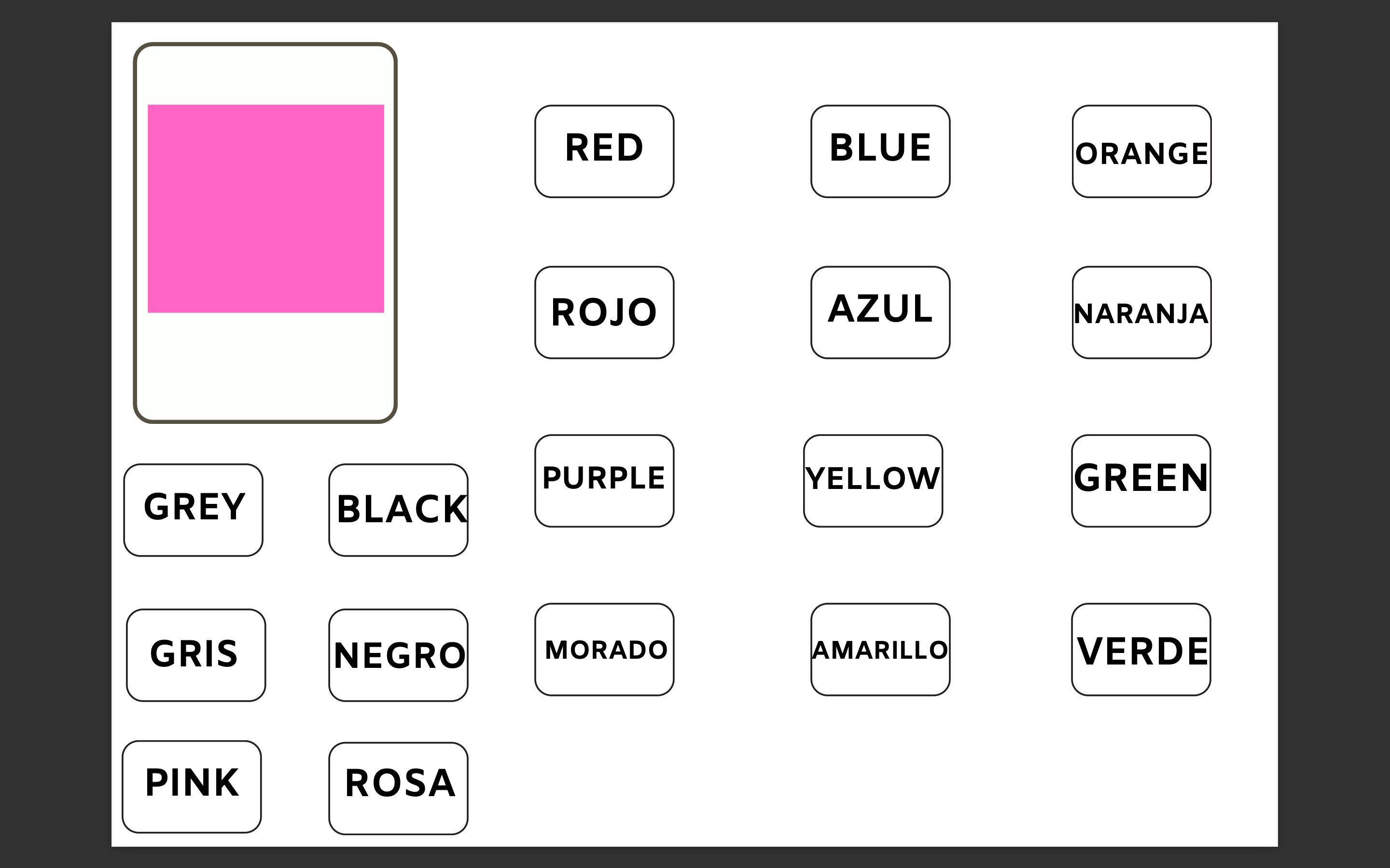 Color Flash Cards/bilingual Color Flash Cards - Etsy