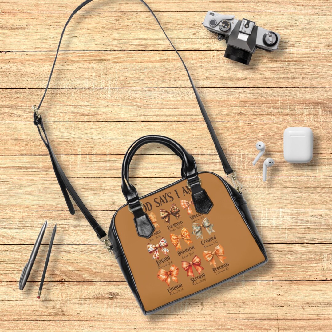 Polyurethane Leather Coquette Bow Travelling Shoulder Handbag ...