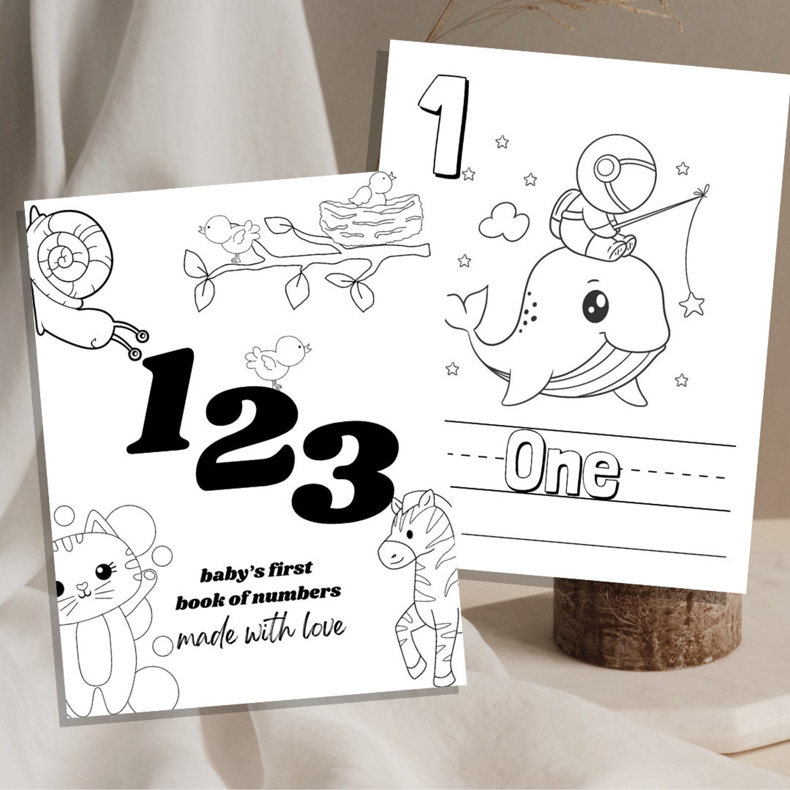 Baby's First 123 Book, Baby Shower Numbers Book, Baby Shower Coloring ...